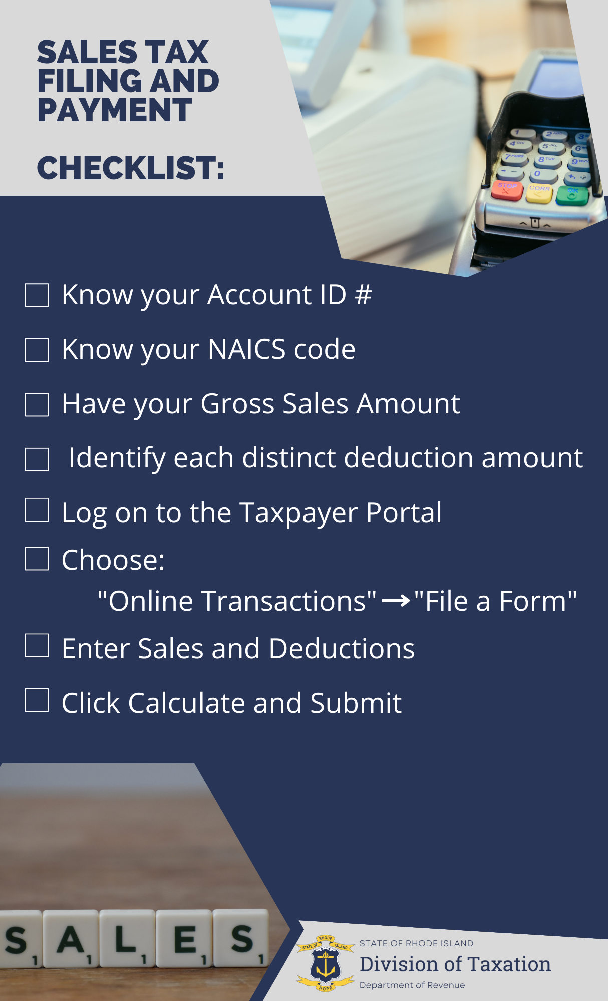 Resources for Businesses | RI Division of Taxation